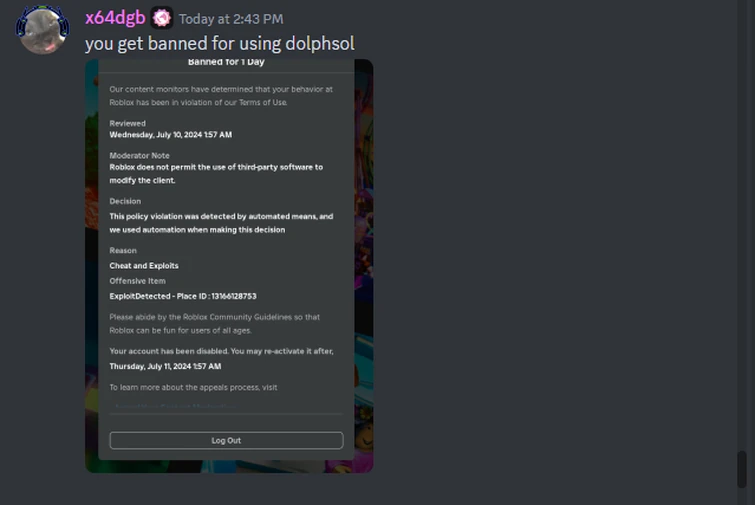 Someone got banned using a macro | Fandom