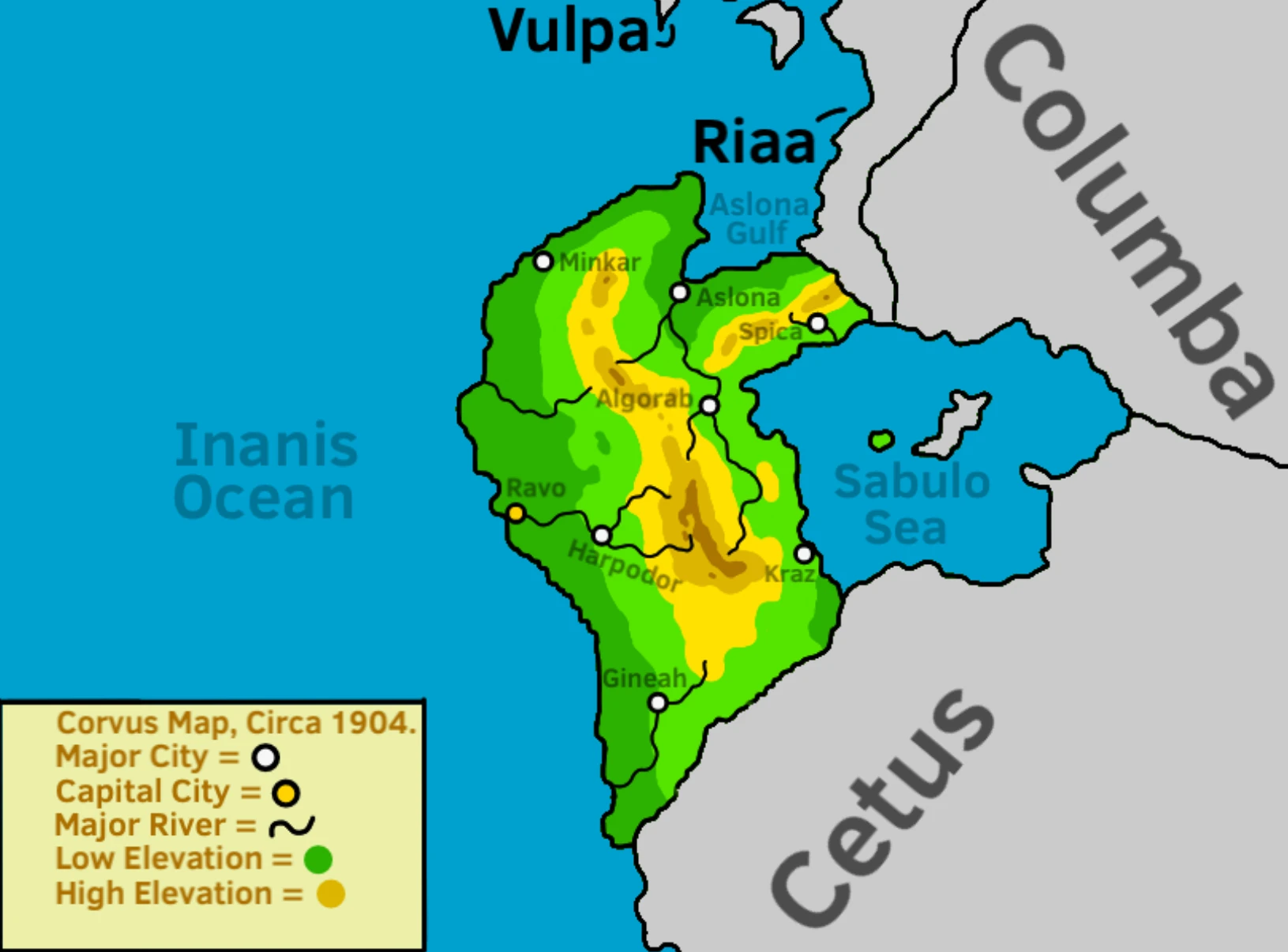 Corvus Map, Circa 1904! | Fandom