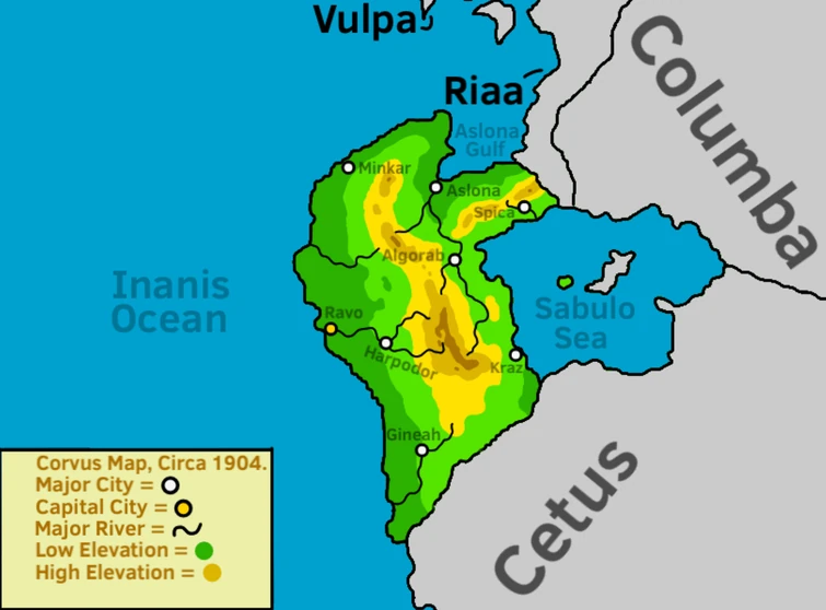 Corvus Map, Circa 1904! | Fandom