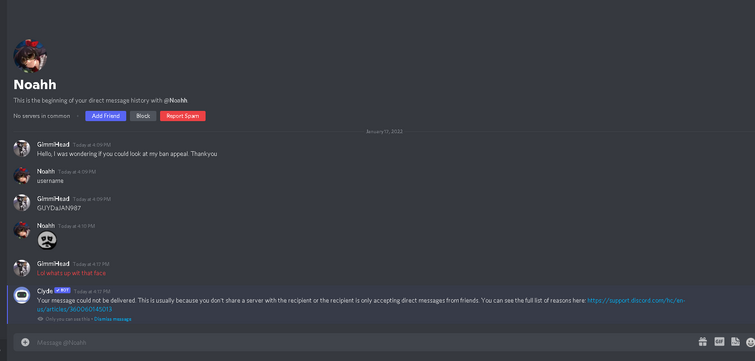 Banned on discord deepwoken server for no reason | Fandom