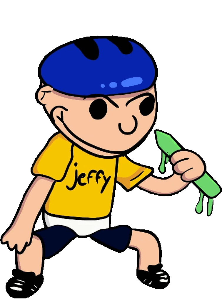 In the old version of Vs. Jeffy, why tf is Jeffy’s pencil green? | Fandom