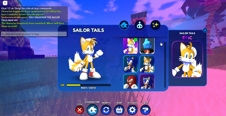 I JUST UNLOCKED THE SAILOR TAILS SKIN | Fandom