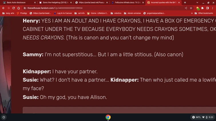 Incorrect quotes with the BATIM crew | Fandom