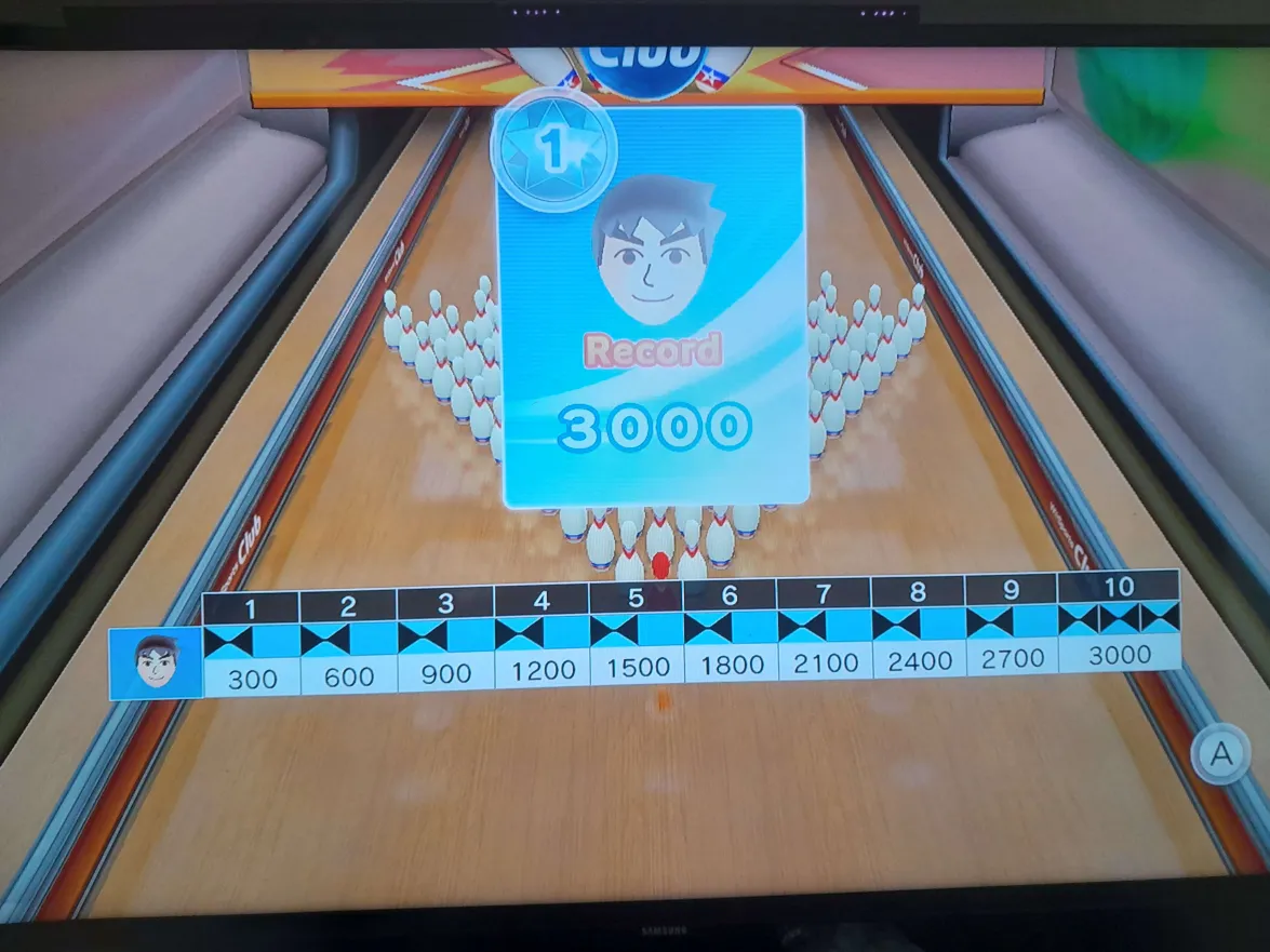 I got a perfect score in 100 pins in wii sports club | Fandom