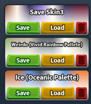 add feature where it tells you what pallette u used on a certain save slot | Fandom