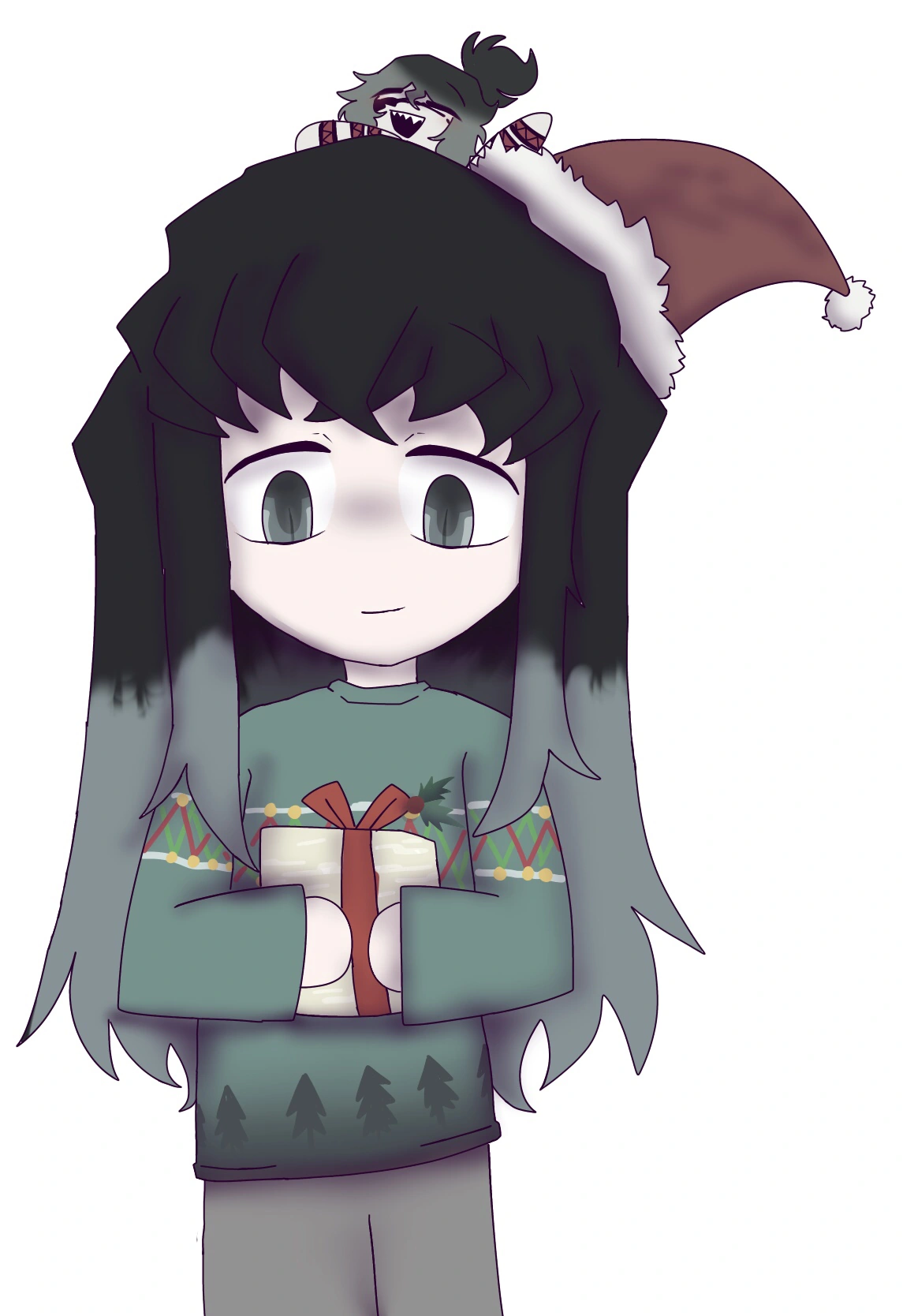 christmas muichiro (also BEAN-taro's back... again) drawing | Fandom