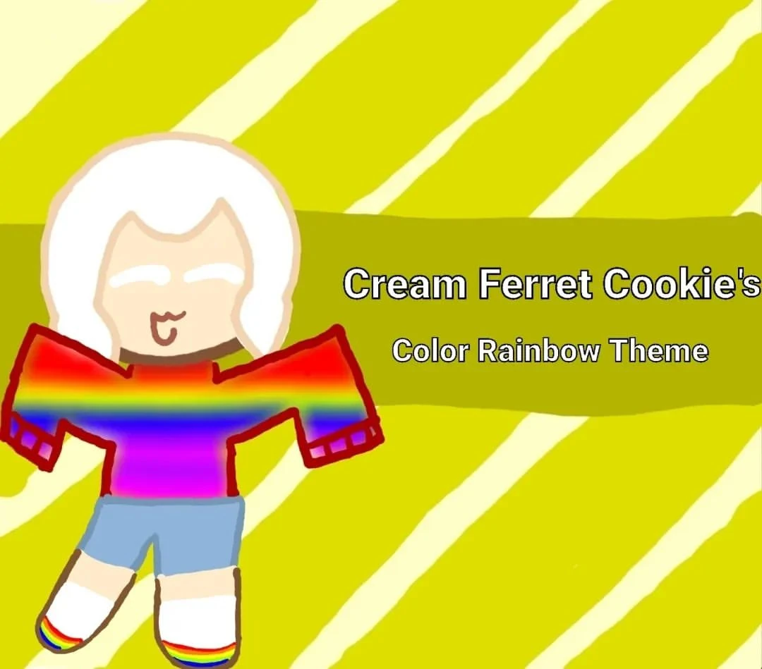 CookieCostumeInktober2024 Day 1: Cream Ferret Cookie's Color Rainbow ...