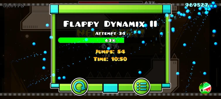 Flappy dynamix ii 63% don't play this map lol demon. | Fandom