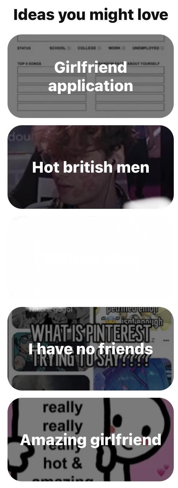 Pinterest why exactly are you recommending me these topics | Fandom
