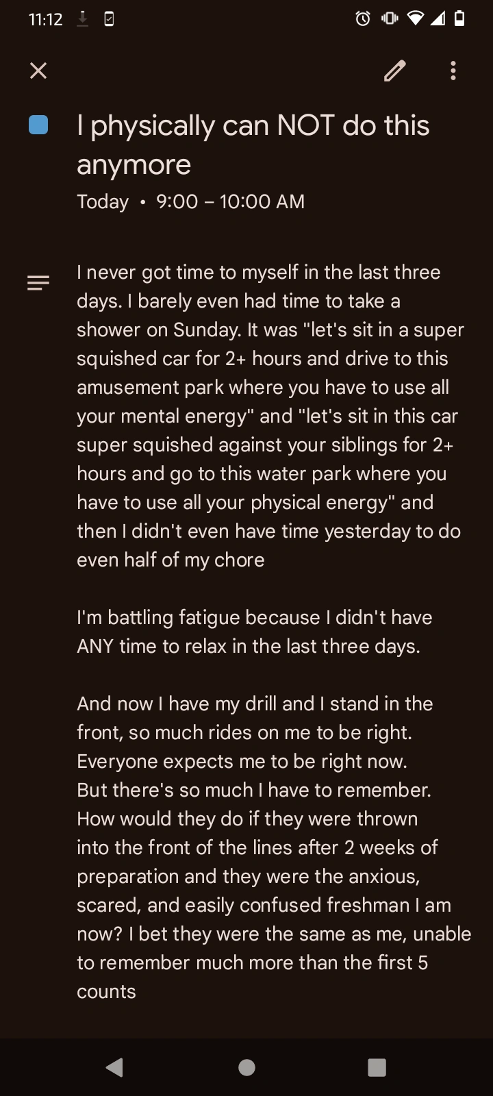 Color Guard Chaos day 12? of camp (small vent also cuz I feel like crap mentally and physically ...