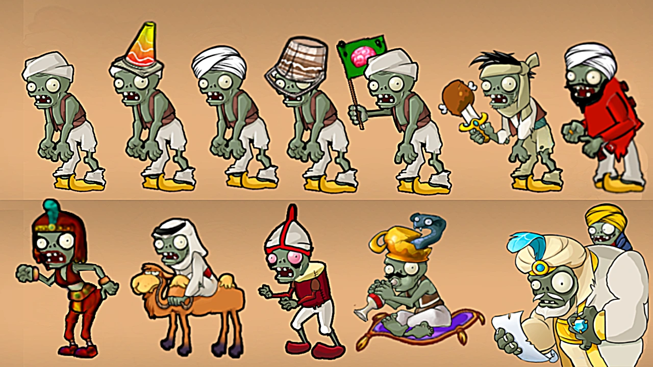 Plants Vs. Zombies: Arabian Edition: Main Zombies | Fandom