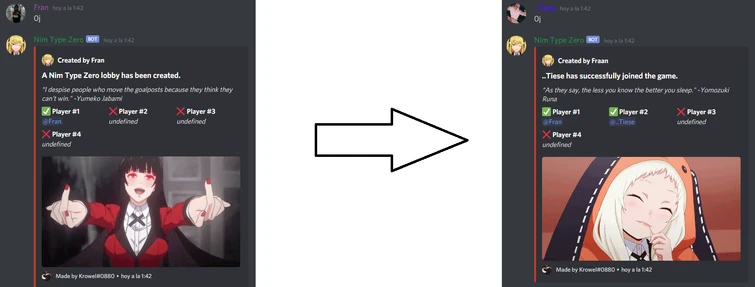 I've created a Nim Type Zero Discord bot. Also, sorry for the bad ...
