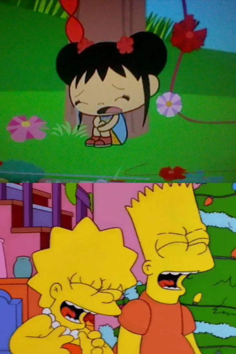 A meme I did of Lisa and Bart laughing at Ni Hao Kai Lan | Fandom