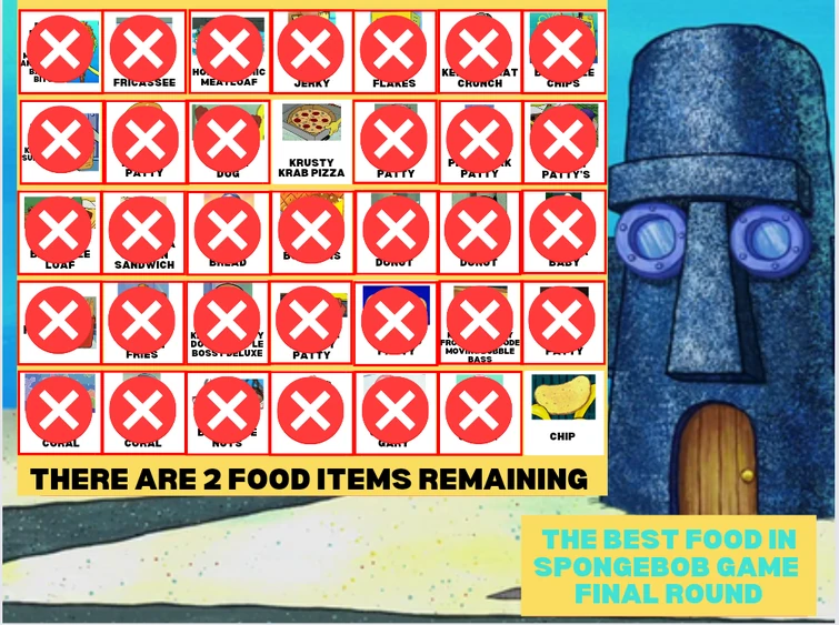 The best food in SpongeBob game Final round | Fandom