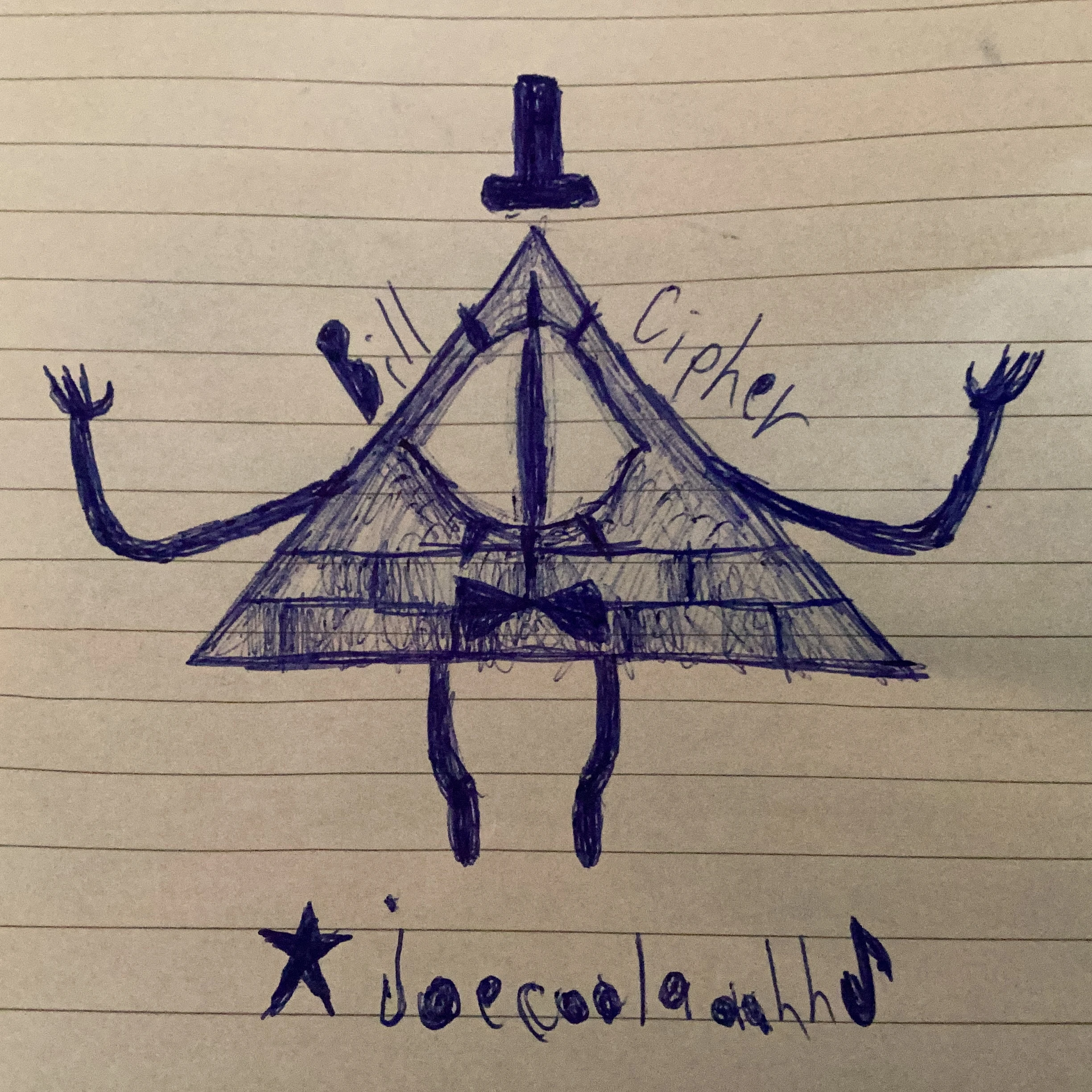 i drew bill cipher in school | Fandom