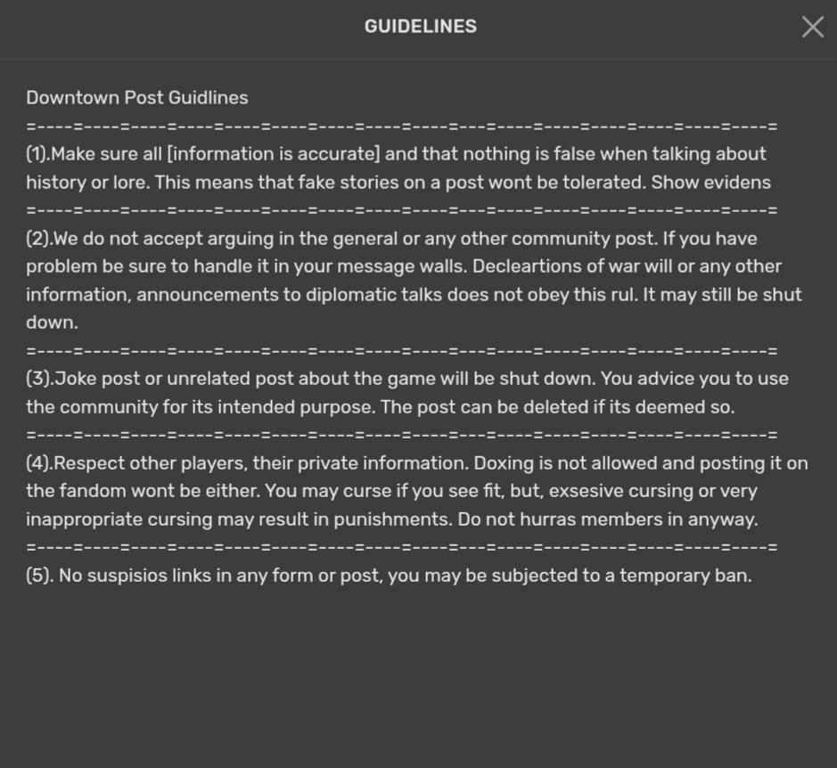 Admins, please fix the guidelines | Fandom
