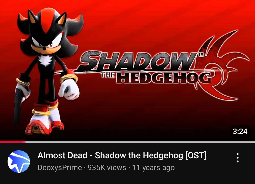 Fun fact: Shadow The Hedgehog's "Almost Dead" song was performed by ...