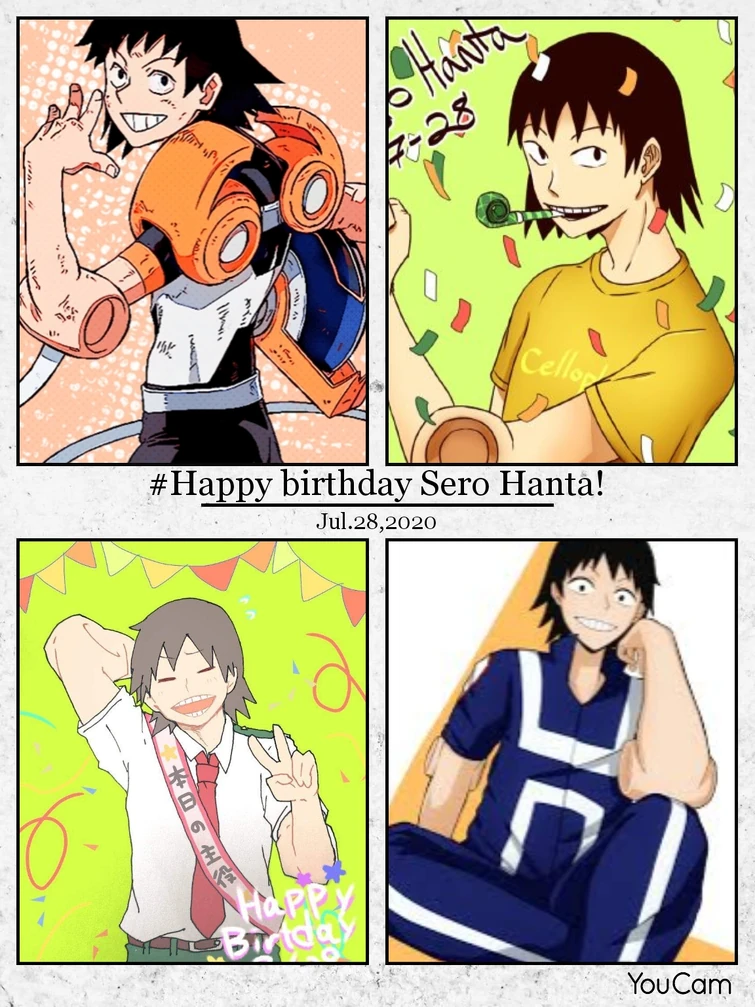 I cannot at all! draw but I can make collages so here for Sero birthday ...