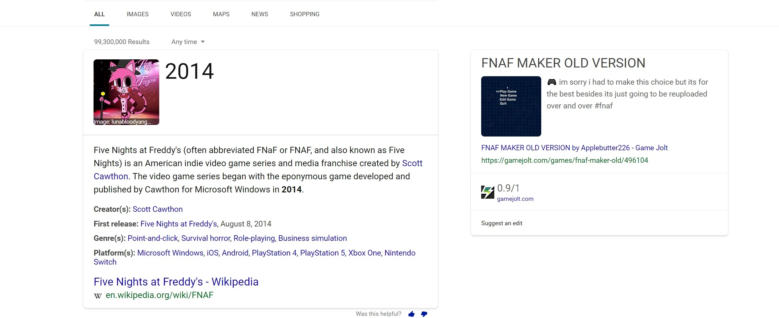 never using bing again to search up fnaf | Fandom