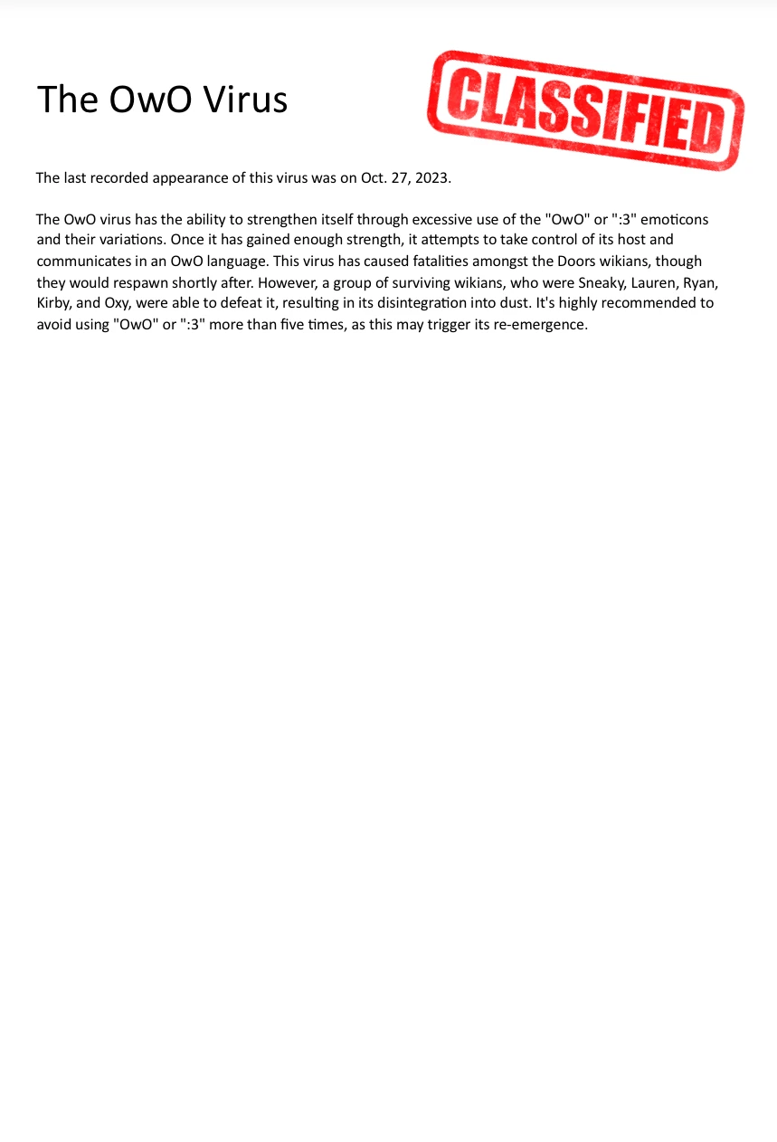 Document 1: The OwO Virus | Fandom