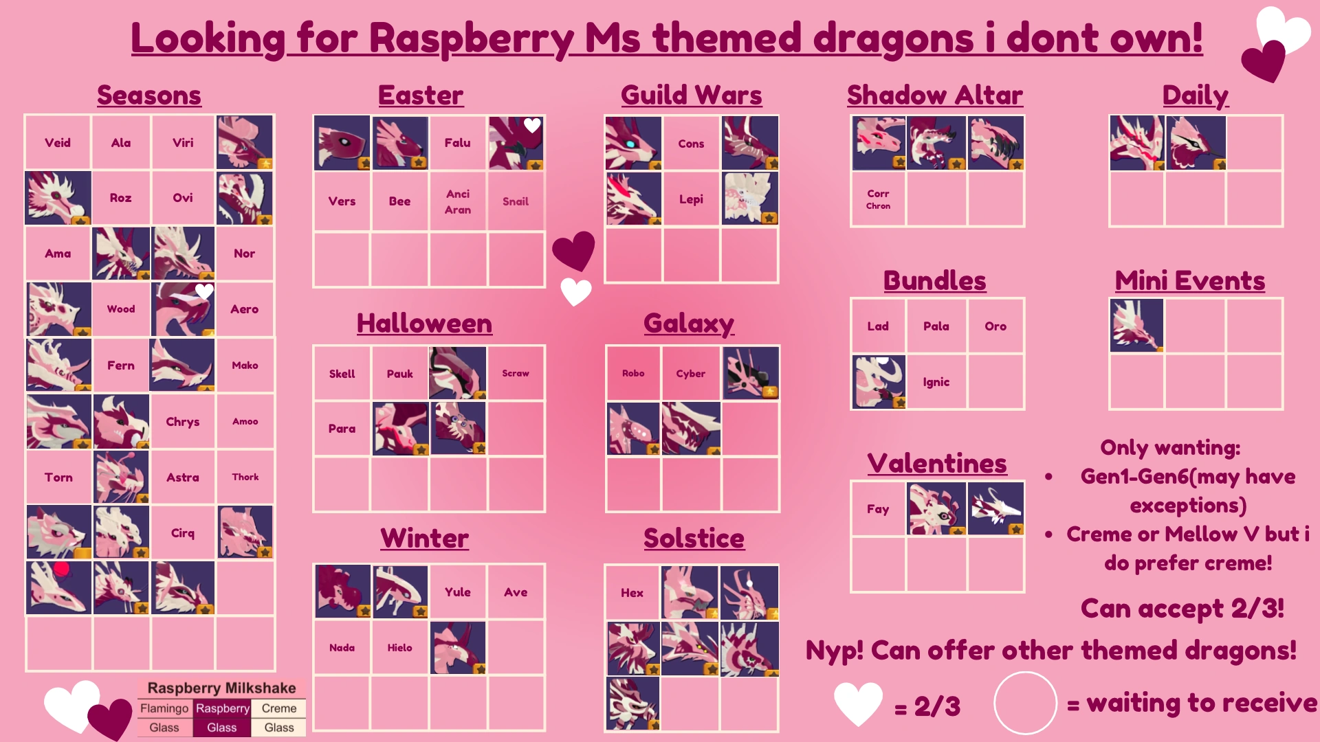 🤍🩷Lf raspberry ms themed dragons i dont own!🤍🩷 | Fandom