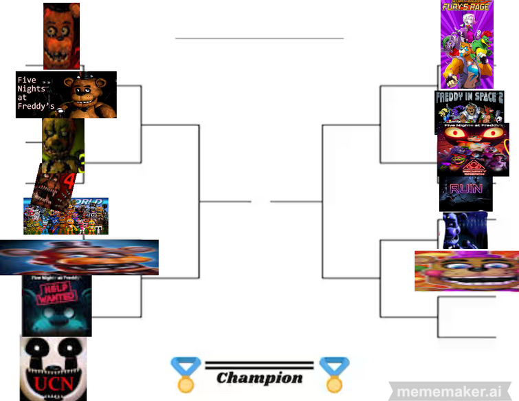 FNAF BRACKET (FNAF 1 vs. FNAF 2) | Fandom