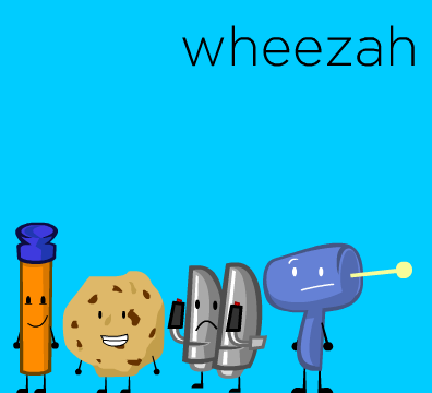 the world famous weezer album cover but with my object show characters ...