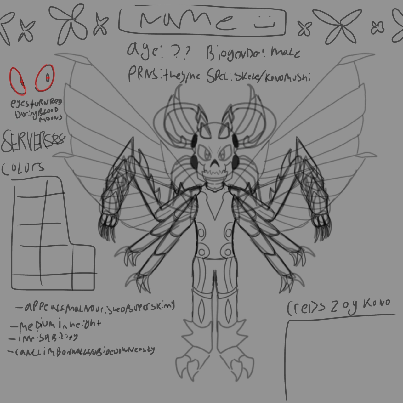 Konomushi oc wip 🔥 (tw semi realistic skeleton?) | Fandom