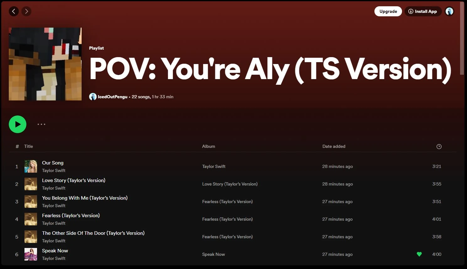 Greetings KF! So I made a playlist for the YHS characters, and most of ...