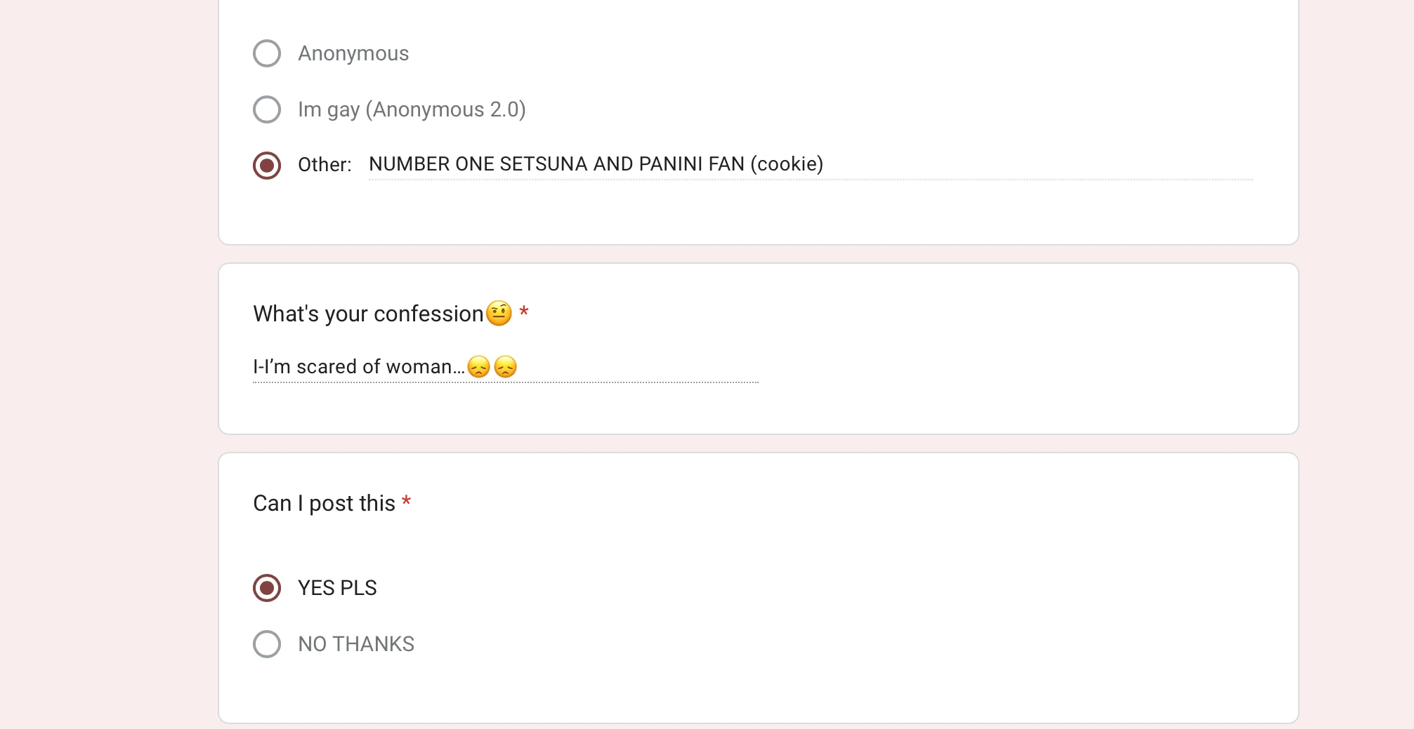 CONFESSIONS!! | Fandom