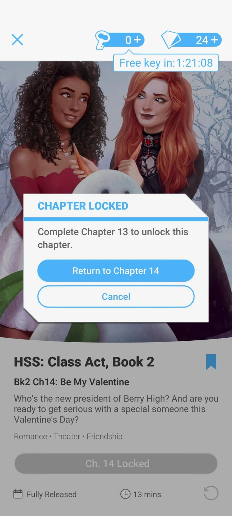 For some reason neither am I able to go back to the previous chapter or am I able to restart the ...