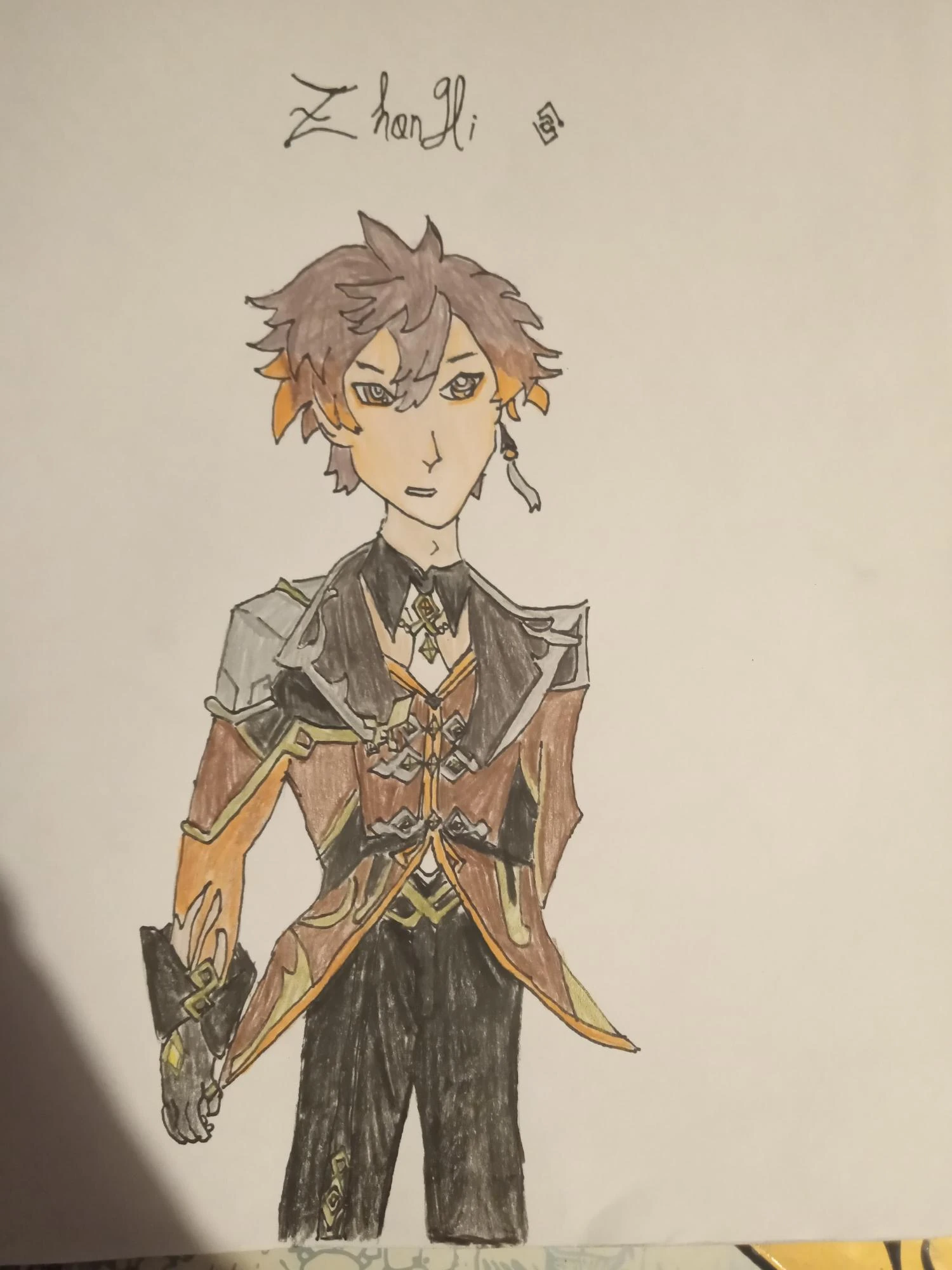 Zhongli drawing I made | Fandom