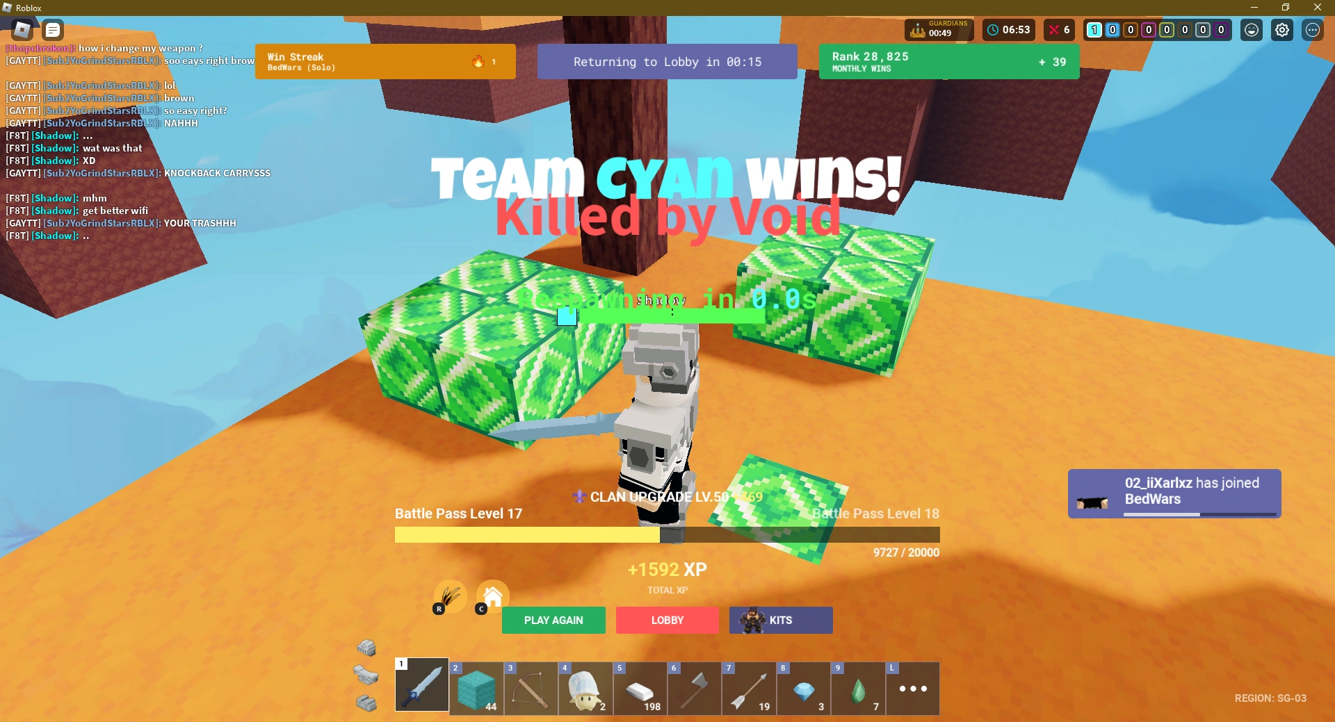 Average Bedwars Tryhard When They Lose :> | Fandom