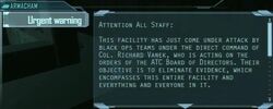 Armacham - Urgent Warning | F.E.A.R. Wiki | Fandom