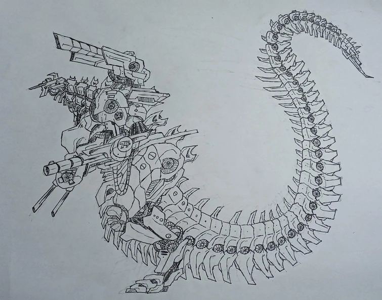 Mechagodzilla Reference Drawing! | Fandom