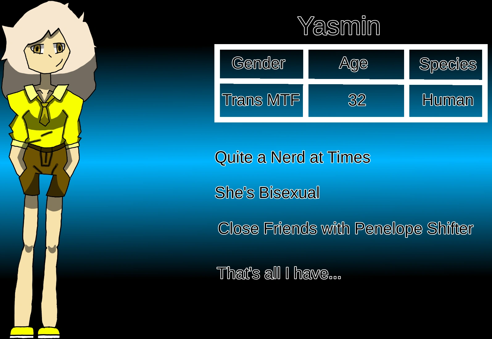 Yasmin (Human Yellow Crewmate) Reference Sheet | Fandom