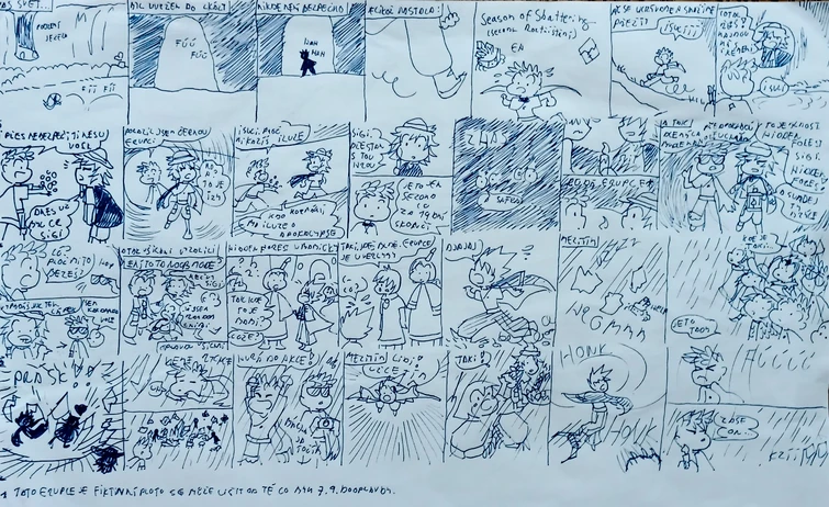 What my Sky comic looks like (Cannot read). | Fandom