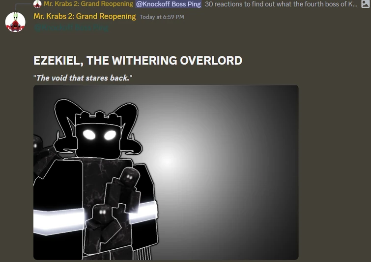 Final Boss for TBBR Chapter 1 Leak | Fandom