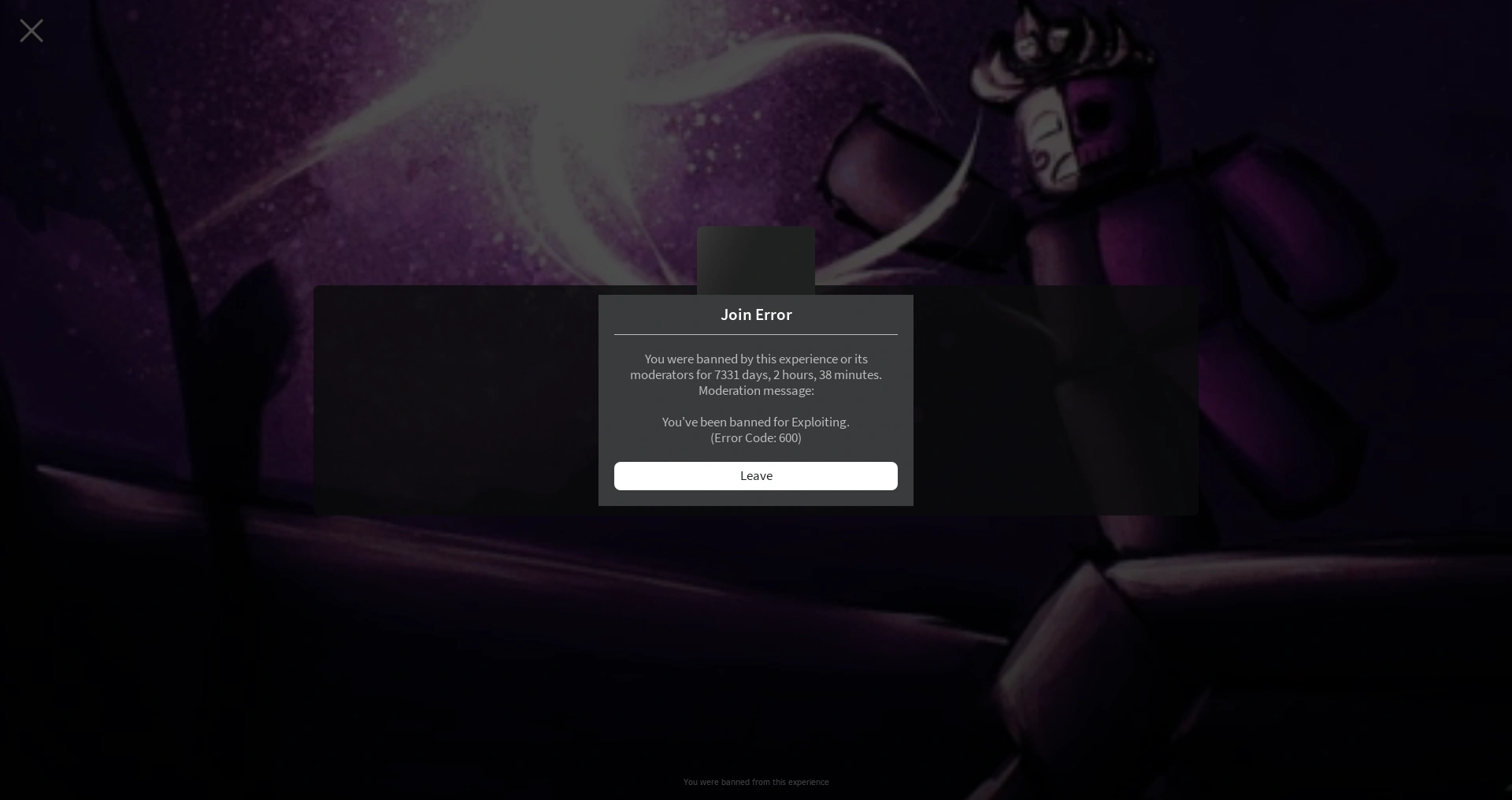 I got falsely banned in Forsaken | Fandom