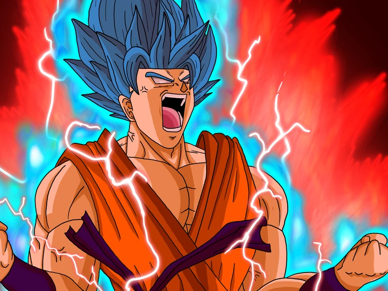 Goku SSB kaioken drawing | Fandom