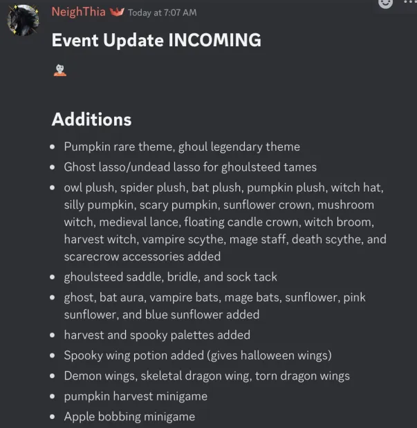 Halloween Event Update Incoming - Update 26 | Fandom