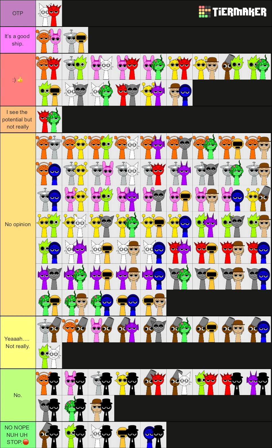 ABTAAs Sprunki Ship Tierlist Rating! | Fandom
