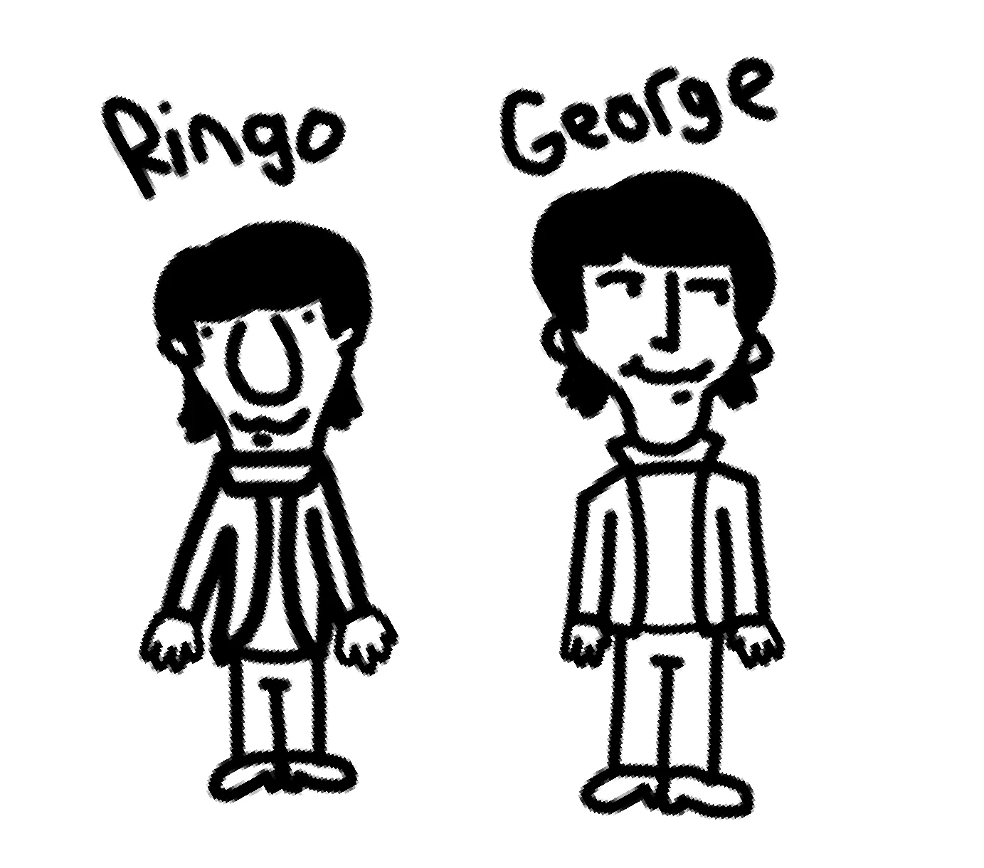 Repost of my shiddy art of my favorite Beatles | Fandom