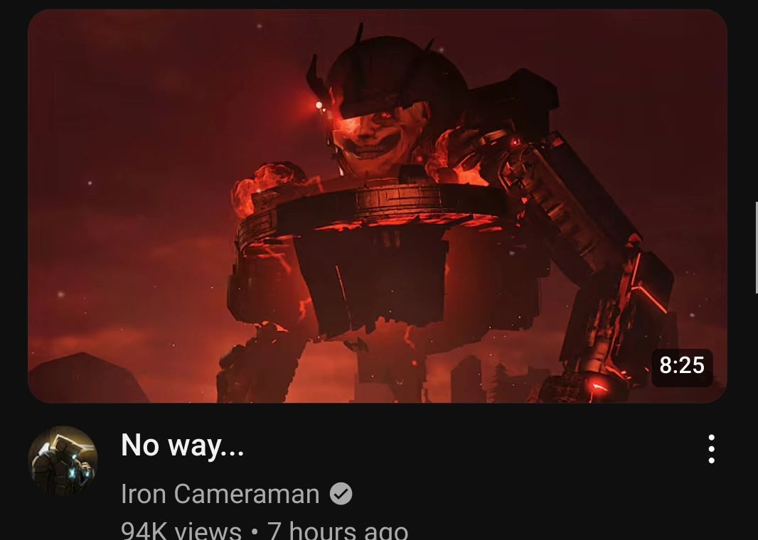 i think iron cameraman is high rn | Fandom