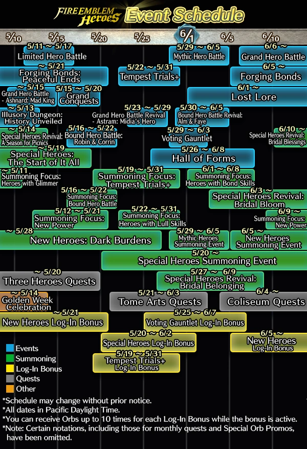 New Event Calendar Is Here! (May 2020) (Notification) - Fire Emblem ...