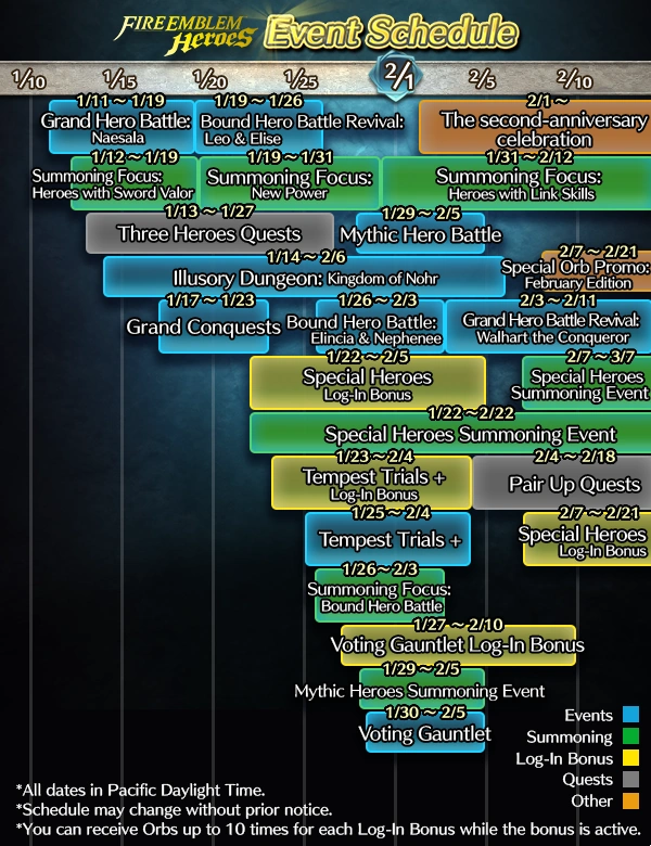 New Event Calendar Is Here! (Jan 2019) (Notification) - Fire Emblem ...