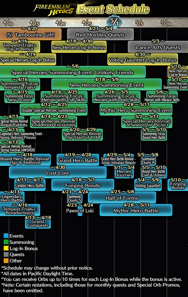 New Event Calendar Is Here! (Apr 2022) (Notification) - Fire Emblem ...