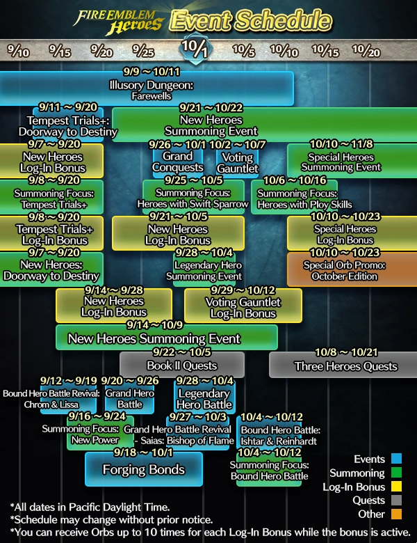 New Event Calendar Is Here! (Sep 2018) (Notification) - Fire Emblem ...