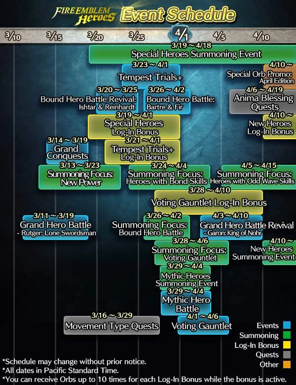New Event Calendar Is Here! (Mar 2019) (Notification) - Fire Emblem ...