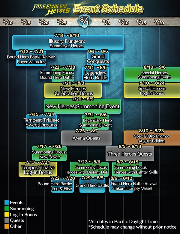 New Event Calendar Is Here! (Jul 2018) (Notification) - Fire Emblem ...